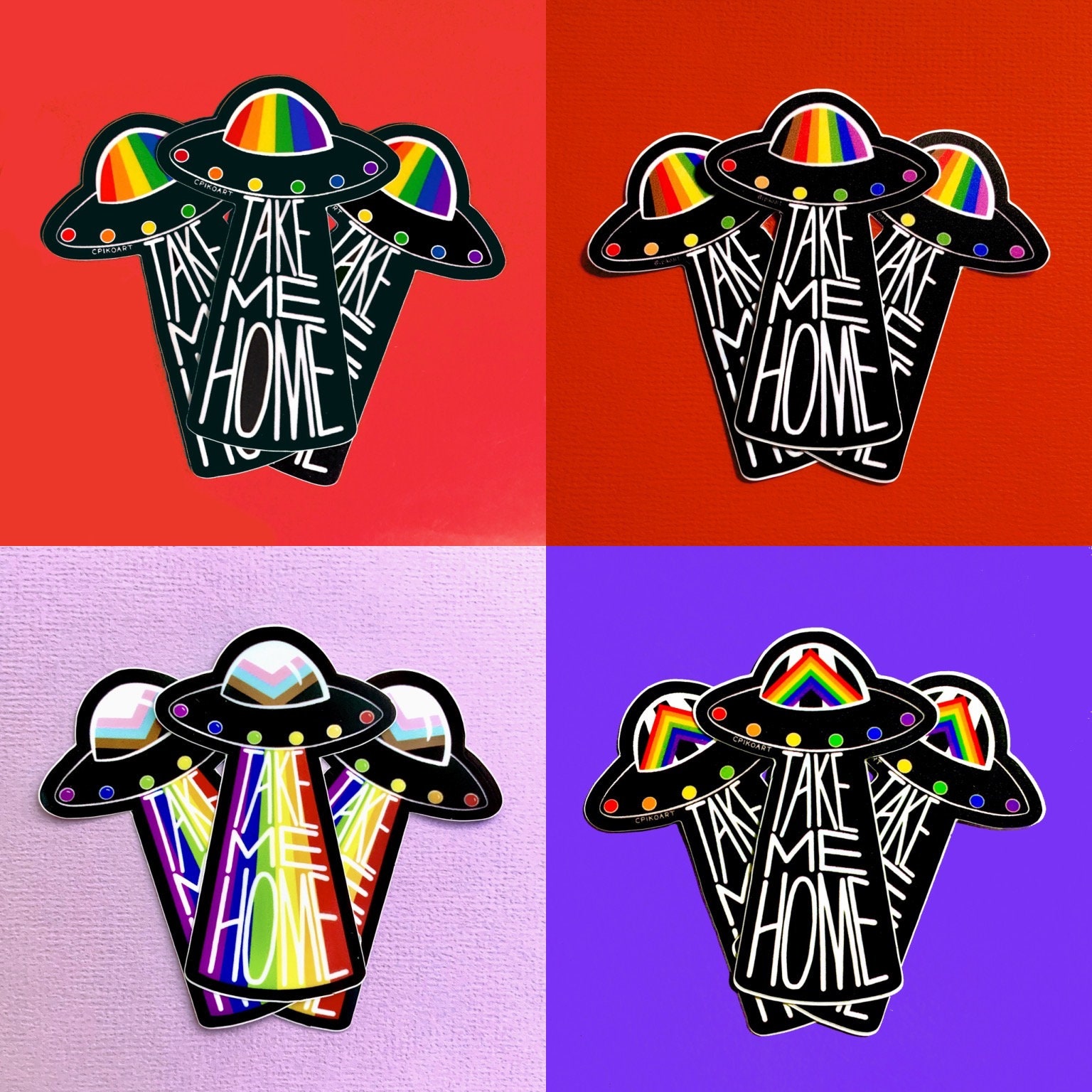 Take Me Home Sticker // Voidpunk LGBTQ Pride - Etsy