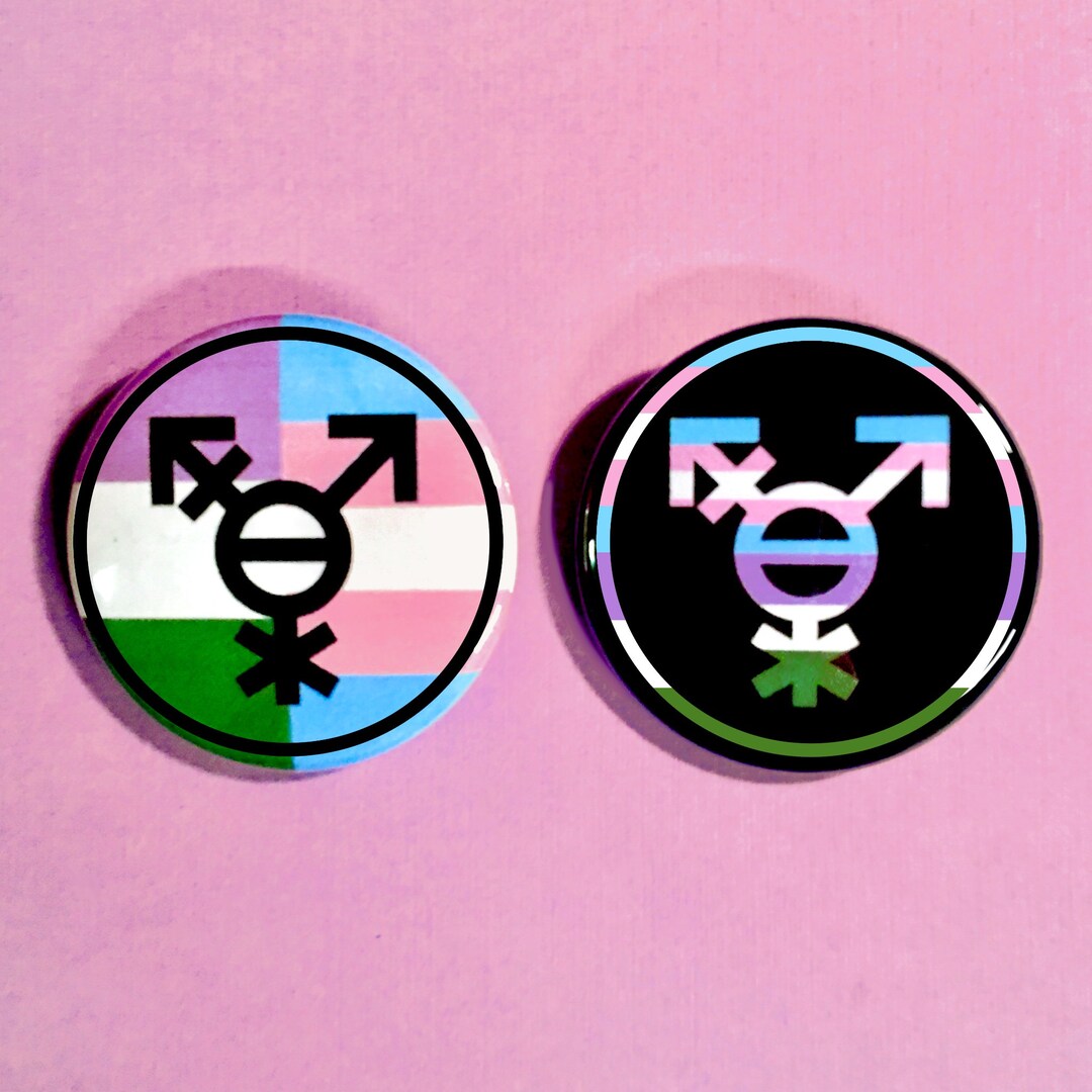 Custom Gender Symbol Button | Pride Flag Variant | Transgender ...