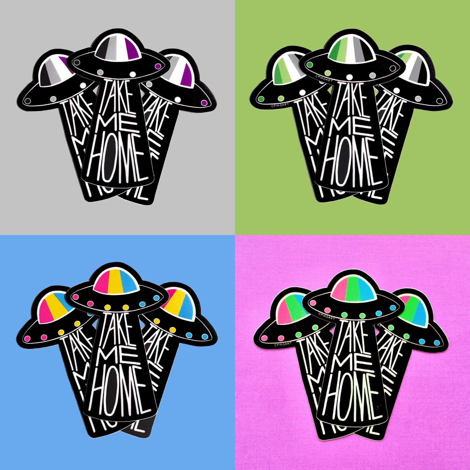 Take Me Home Sticker // Voidpunk LGBTQ Pride | Etsy