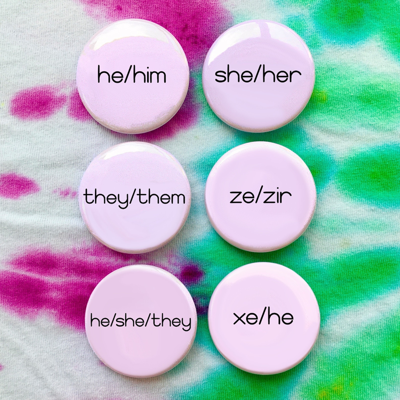 Customizable Pronoun Button // LGBTQ Transgender Nonbinary - Etsy