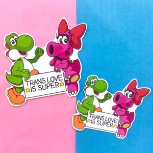 Queer Mario Party Stickers | LGBTQ Transgender Pride Nintendo Sticker ...