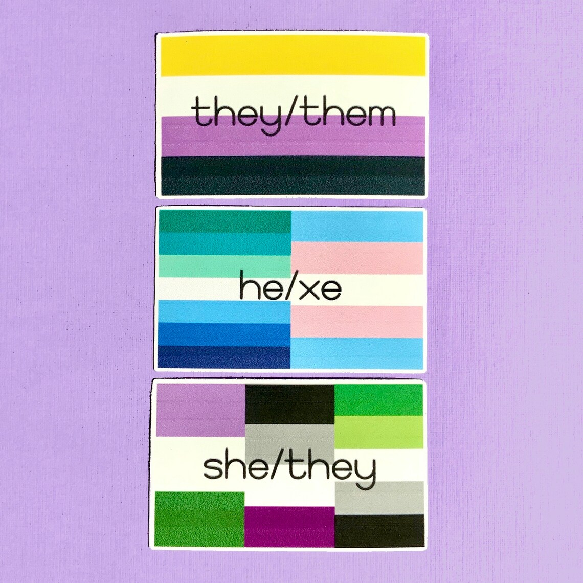 Customizable Pronoun Sticker // LGBTQ Transgender Nonbinary - Etsy