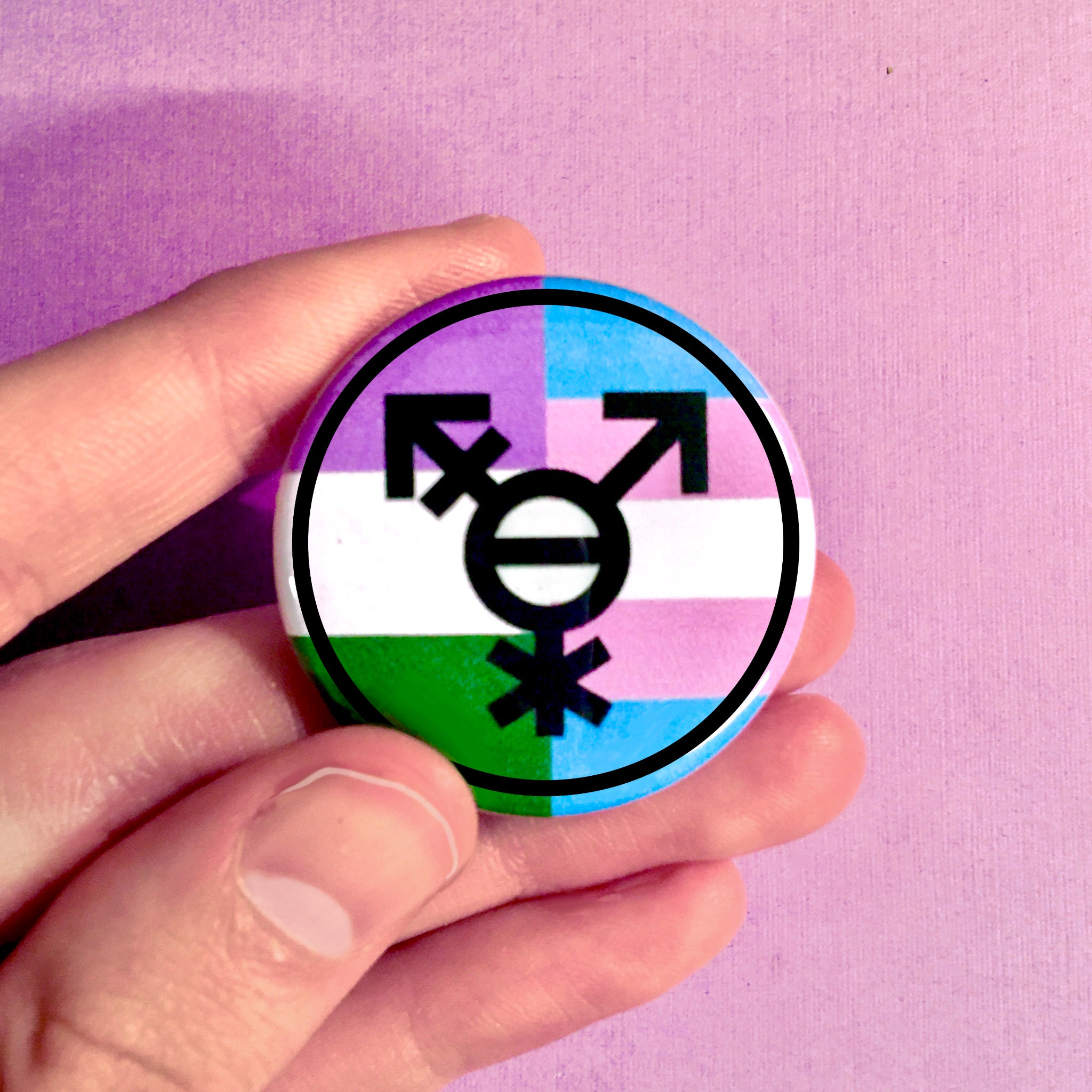 Custom Gender Symbol Button // Pride Flag // Transgender - Etsy