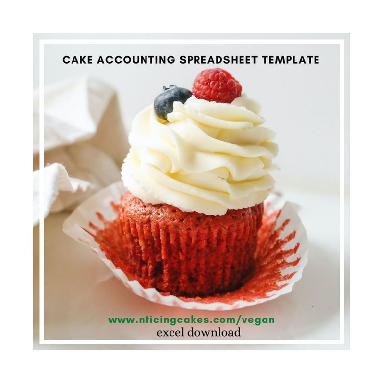 Cake Business Accounting Spreadsheet Template: Customizable Excel ...