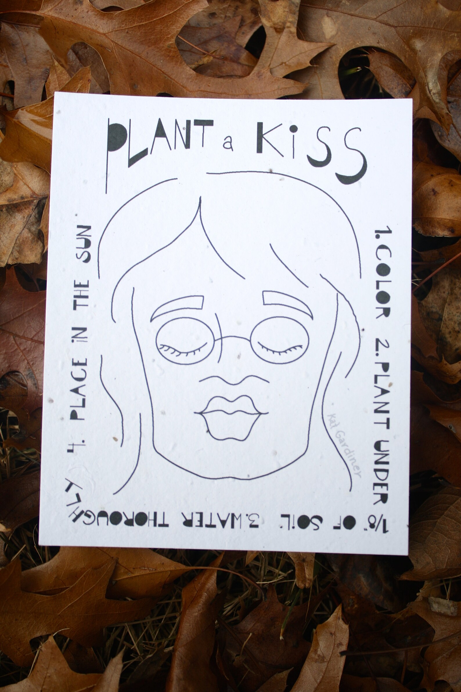 Plant a Kiss Postcards - Etsy