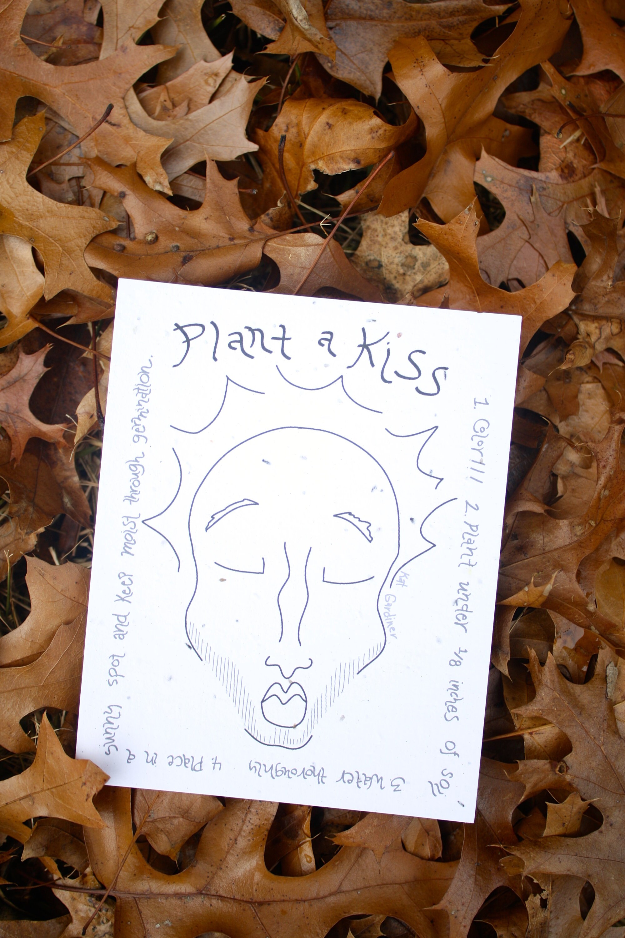 Plant a Kiss Postcards | Etsy