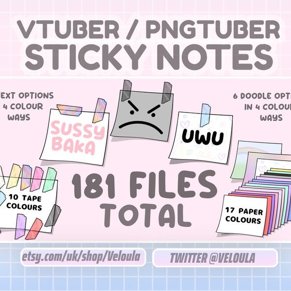 Vtuber Assets Sticky Note - Etsy Australia