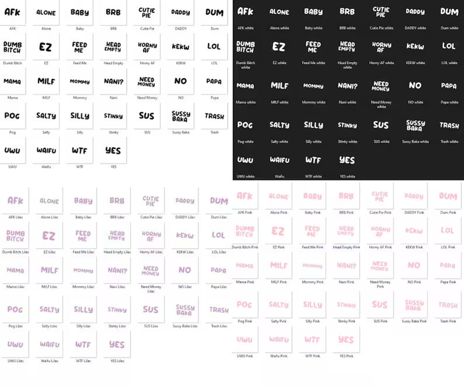 Vtuber / Pngtuber Sticky Note Asset MEGAPACK | PREMADE & CUSTOMIZABLE ...