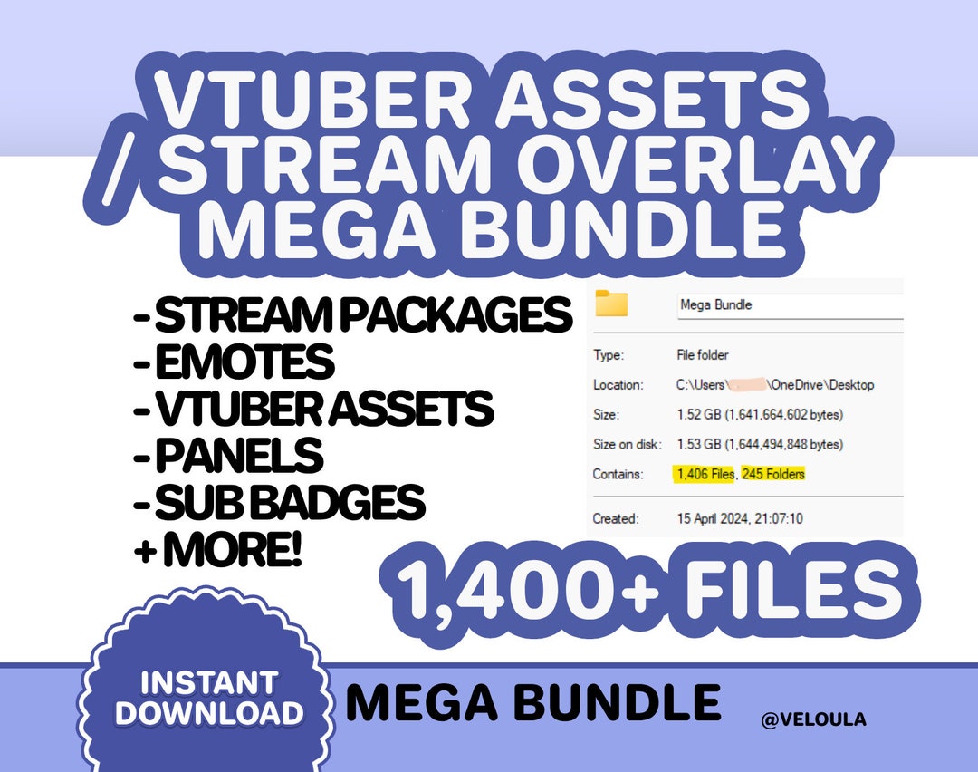 Vtuber / Pngtuber Asset MEGAPACK Sticky Note Overlays Package | FULLY ...