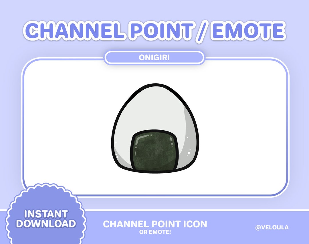 Twitch Onigiri Channel Point / Emote - Cute Japanese Snack Theme ...