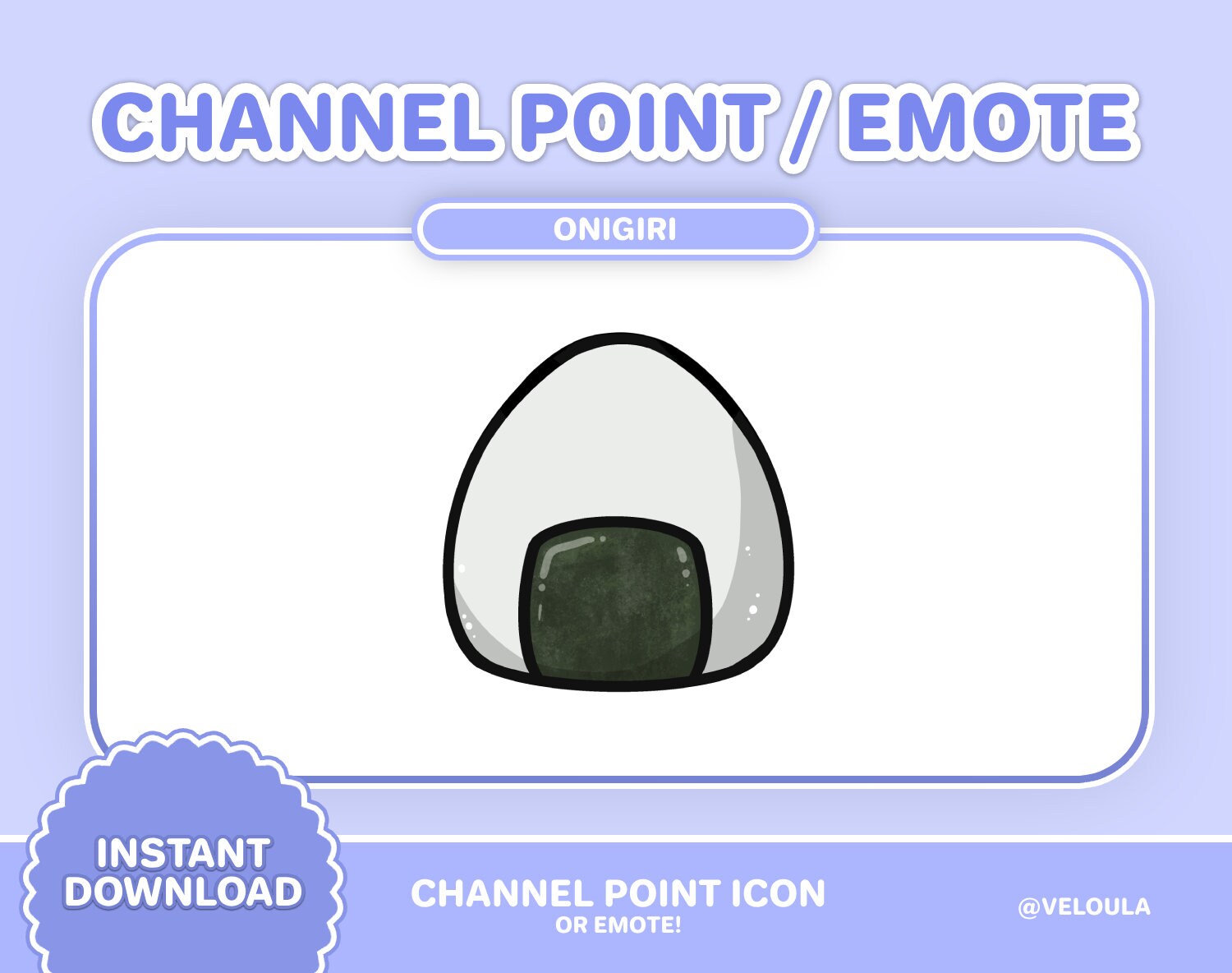 Twitch Onigiri Channel Point / Emote Cute Japanese Snack Theme ...