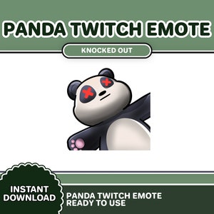 Laying Panda Bear Twitch Emote | INSTANT DOWNLOAD | Kawaii Twitch ...