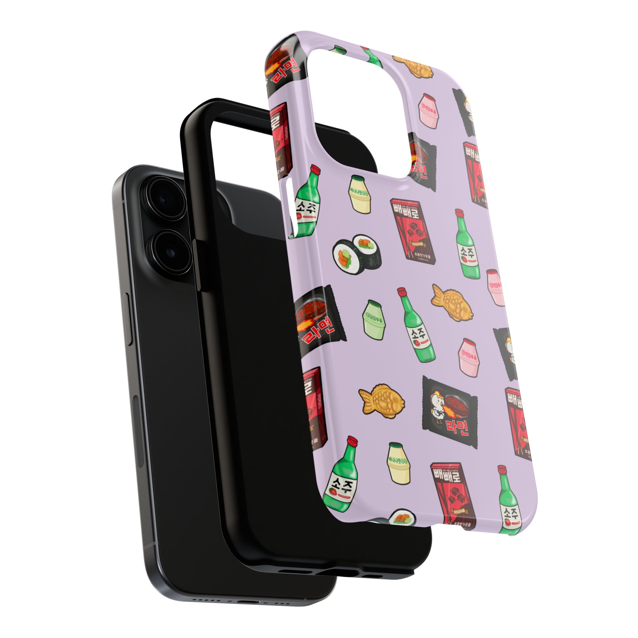 Korean Snack iPhone Case | Lilac | Hard Phone Case | Asian Food Soju ...