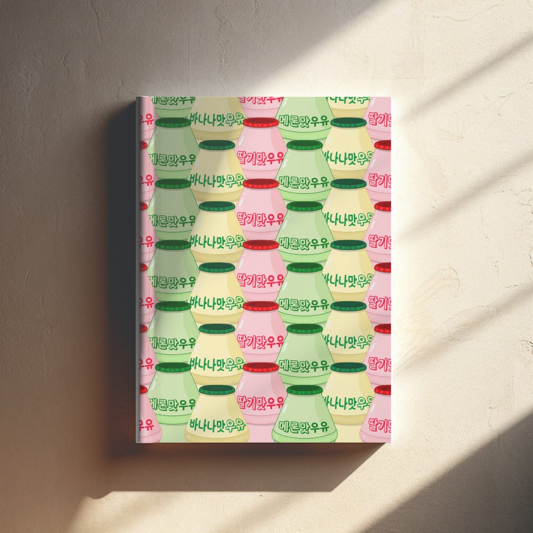 Korean Milk Notebook | Hardcover Journal Matte | Strawberry, Melon ...