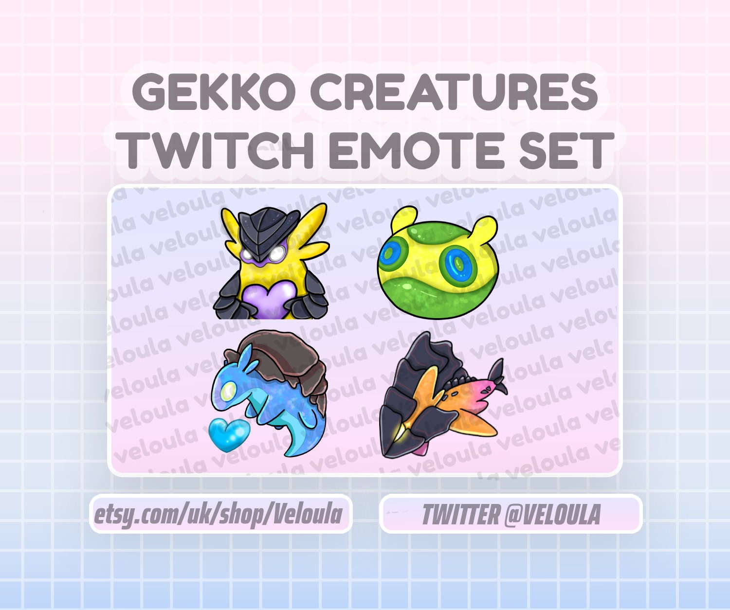 4 X VALORANT Gekko Creatures Emote Set Twitch Discord - Etsy UK