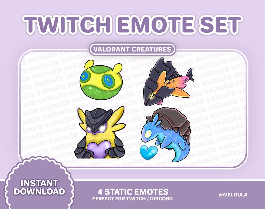 4 X VALORANT Gekko Creatures Emote Set - Twitch, Discord, Youtube ...