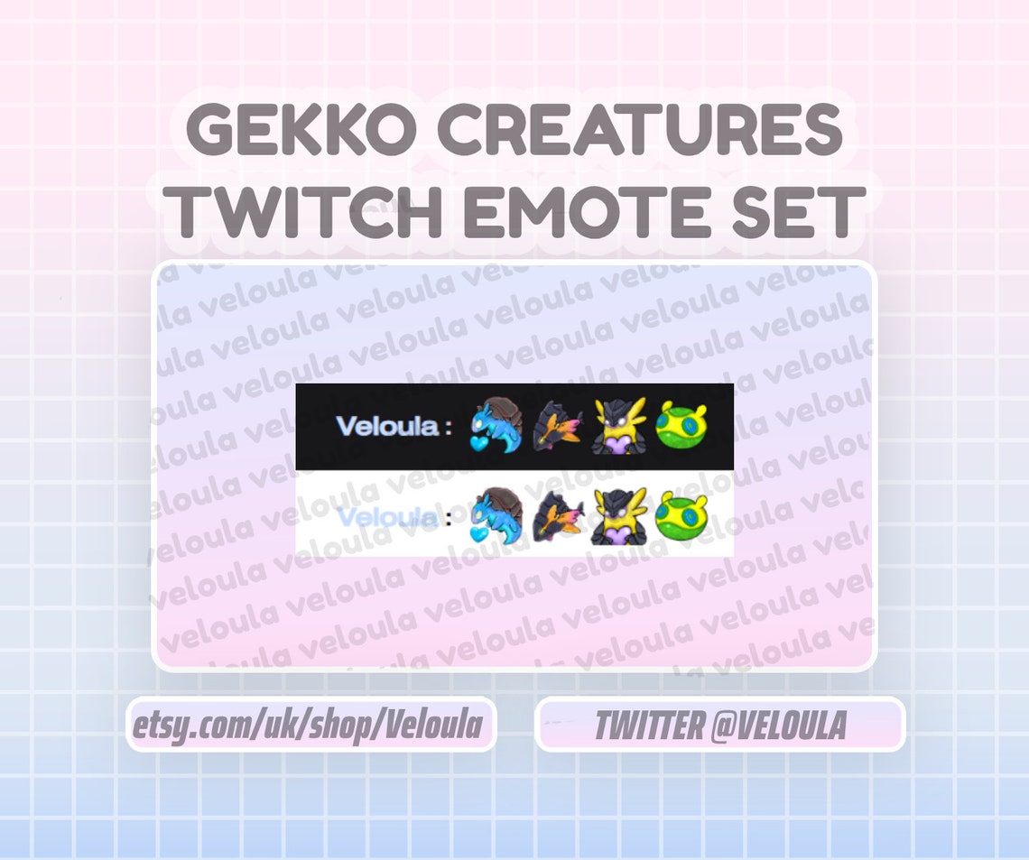 4 X VALORANT Gekko Creatures Emote Set Twitch, Discord, Youtube ...