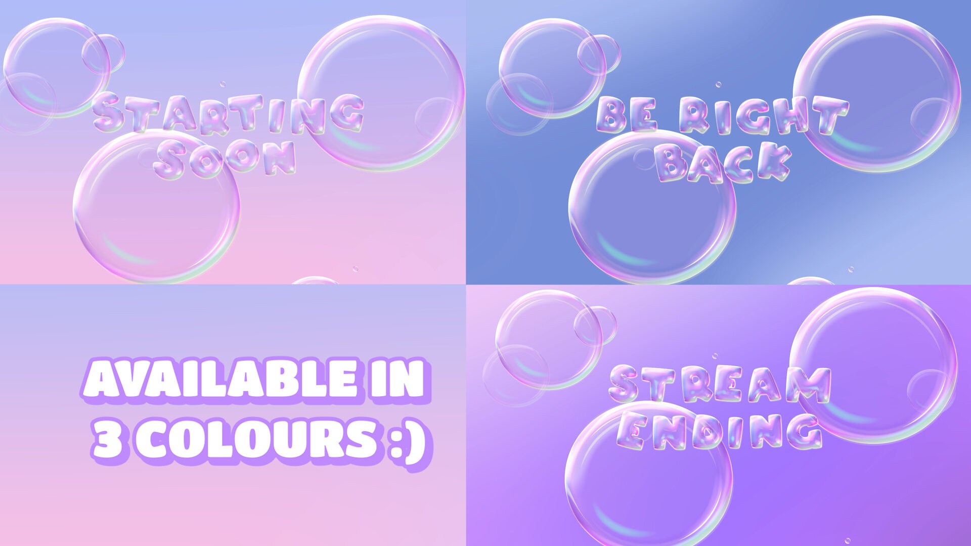 Sunset Bubble Stream Bundle INSTANT DOWNLOAD Kawaii Pastel Aesthetic ...