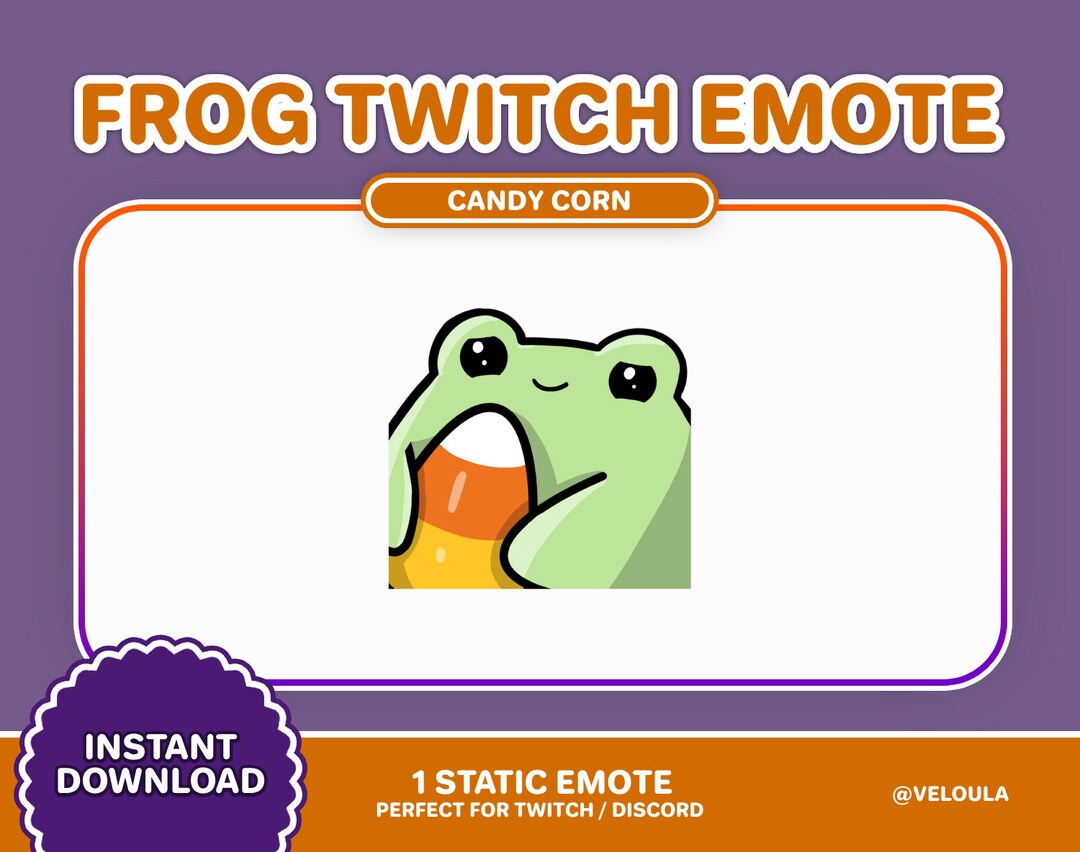 Candy Corn Frog Twitch Emote - Halloween / Static / Kawaii / Horror ...