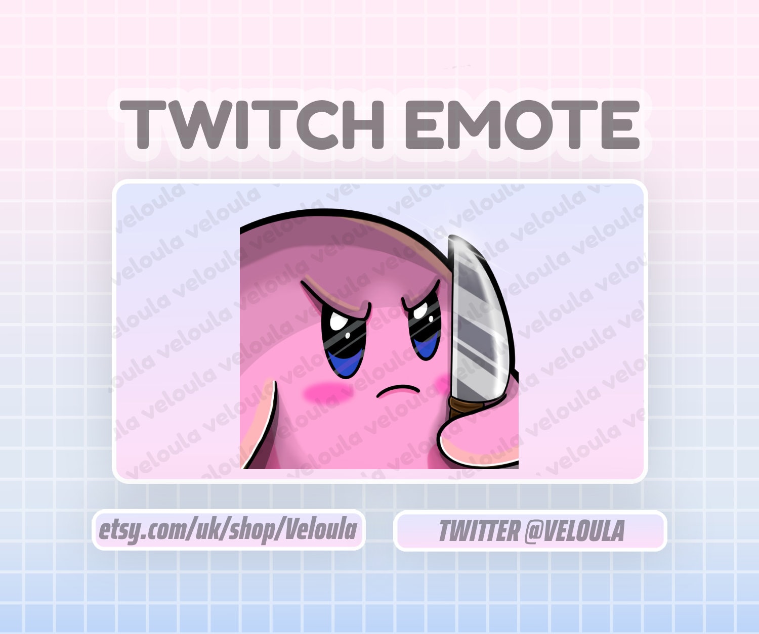Angry Kirby Twitch Emote Cute Angry Meme Emote for Streamers - Etsy