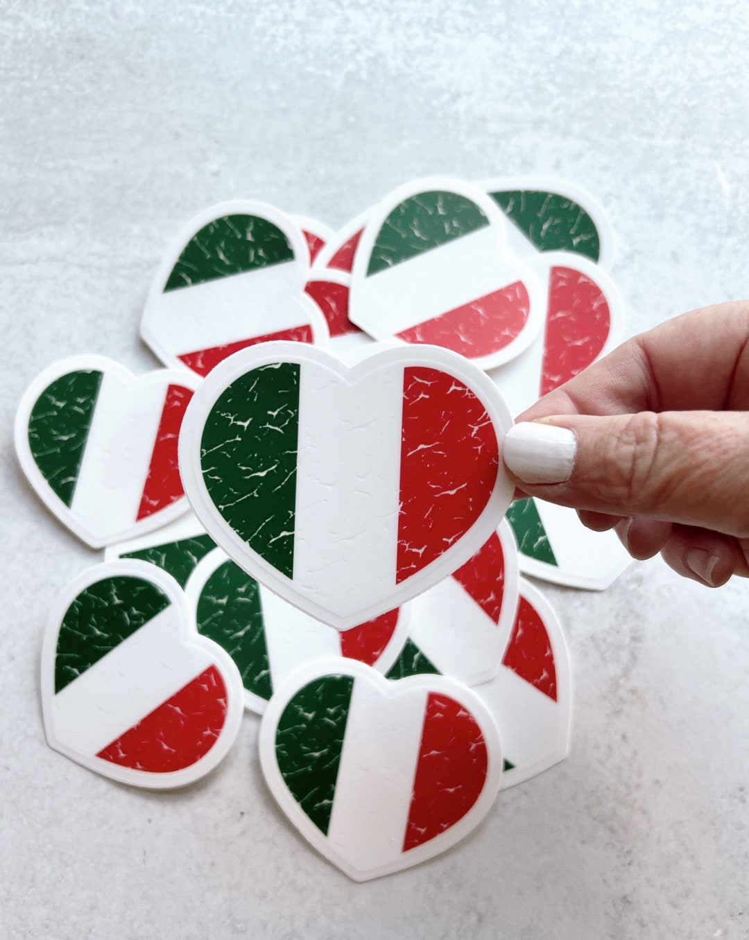 Italian Flag Heart Sticker Gift for Italy Lover, Italy Laptop Sticker ...