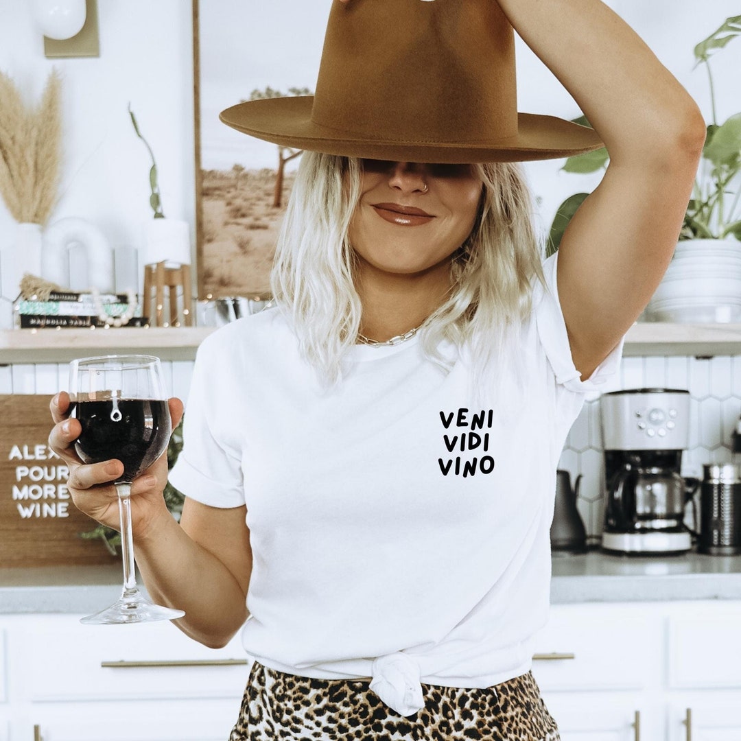Veni Vidi Vino T-shirt (wine Lovers Shirt, Wine Tasting Shirt, Vino ...