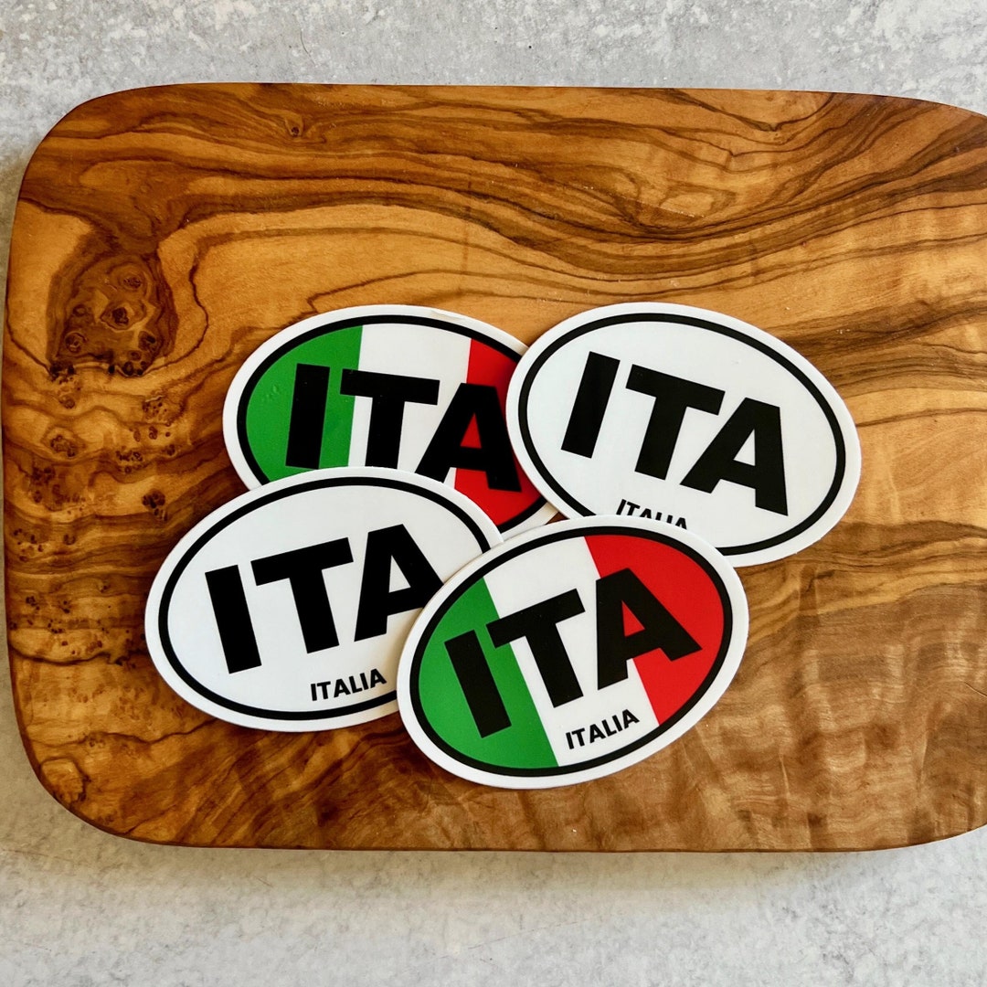 Italy Sticker Gift for Italy Lover, Oval Italy Country Code Decal ...