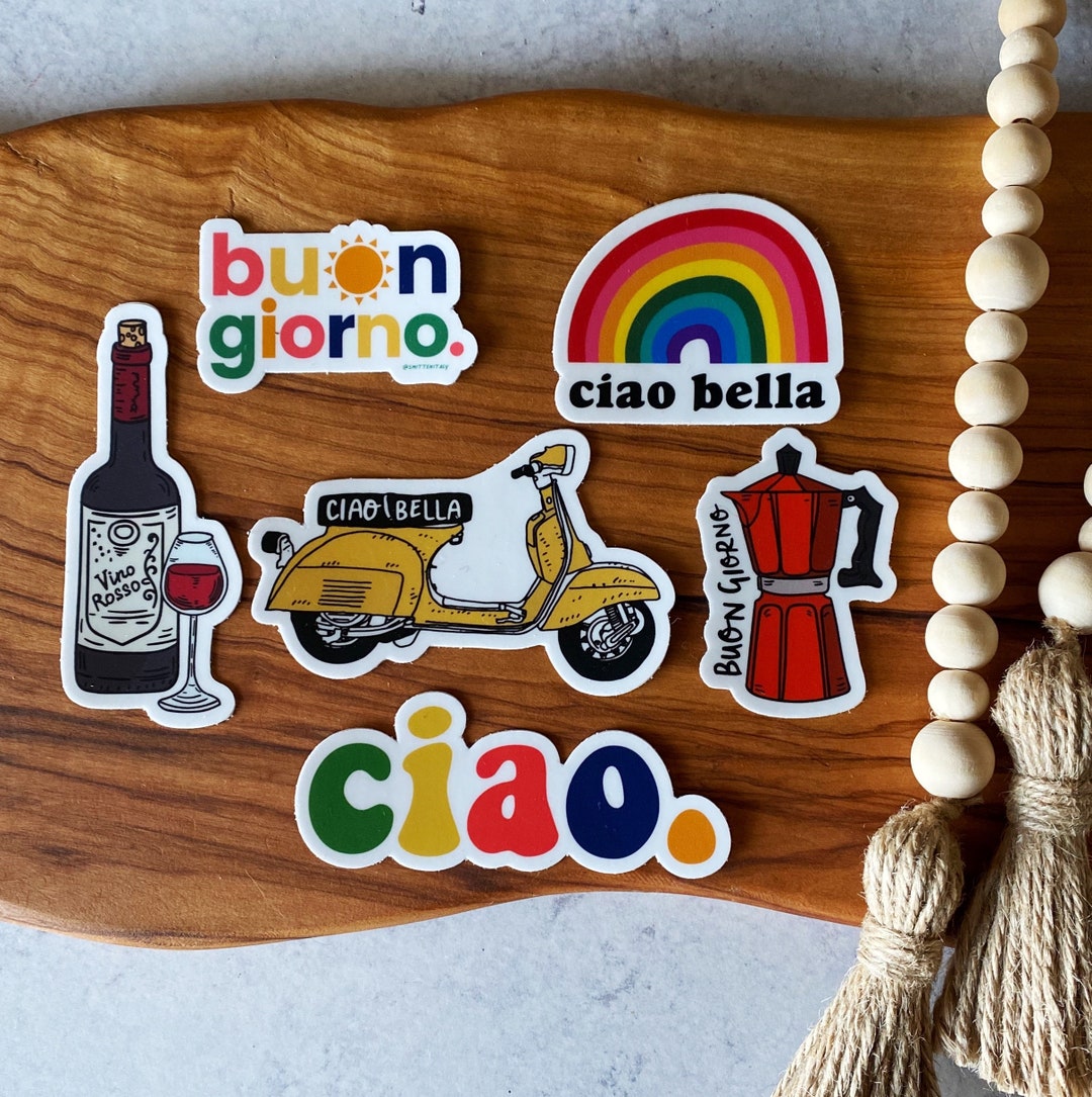 Italy Sticker Pack Gift for Italy Lover, Custom Sticker Bundle Italy ...
