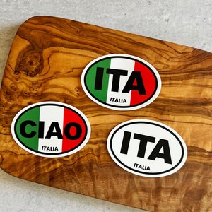 Ciao Oval Sticker Gift for Italy Lover, Italian Flag Decal for Car ...