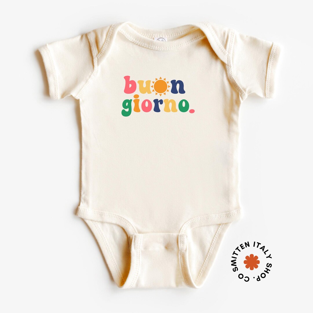 Italy Baby Shirt Buongiorno Infant Bodysuit Italian Baby Shirt Italy ...