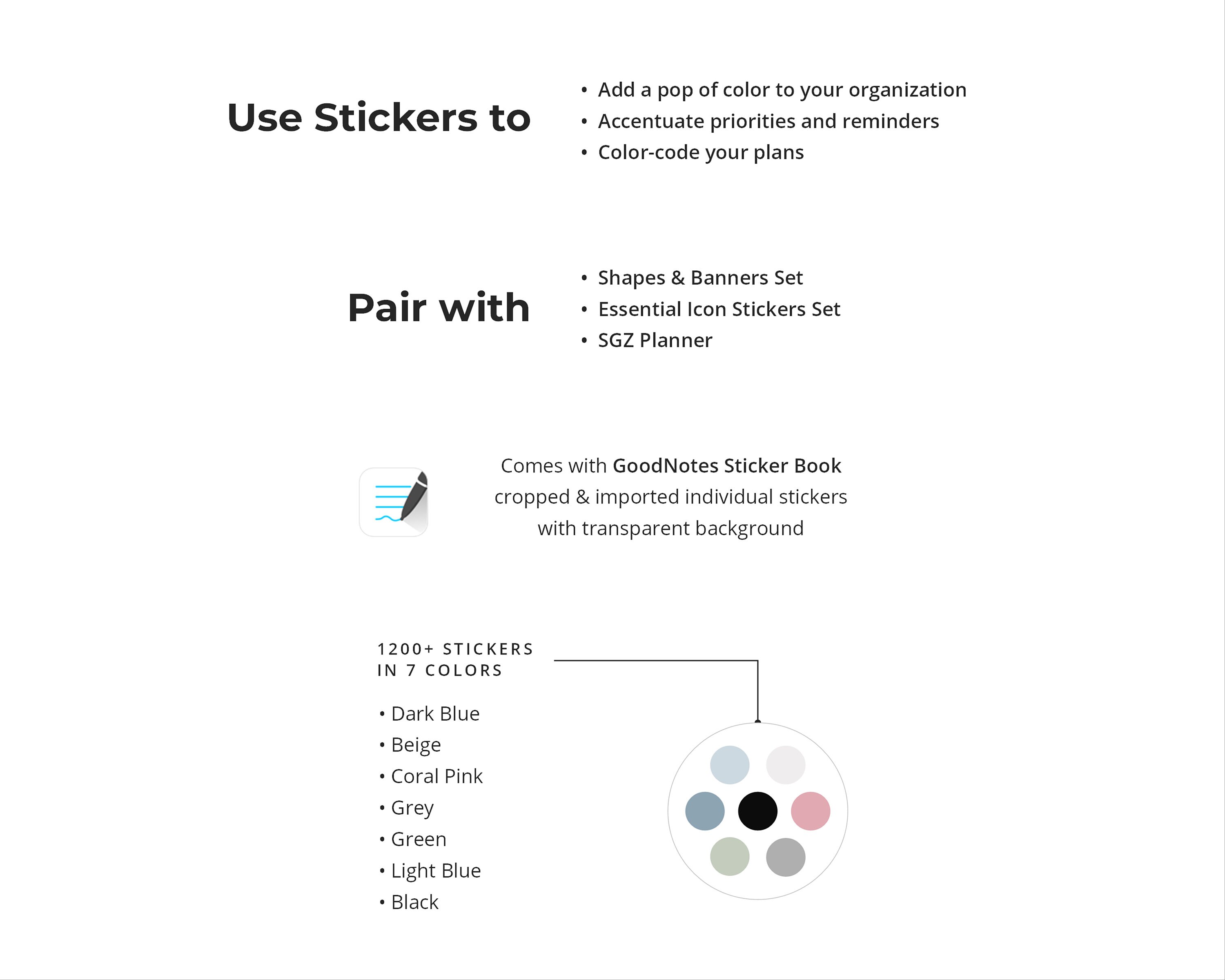 Label Stickers Digital Sticker Pack for Goodnotes - Etsy