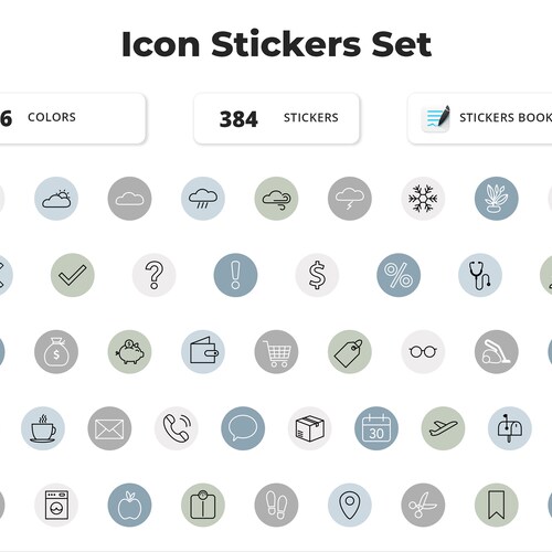 Digital Stickers Icon Pack for Goodnotes Digital Icon - Etsy