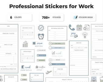 Work-life Digital Stickers Minimalist Job Goodnotes Sticker - Etsy