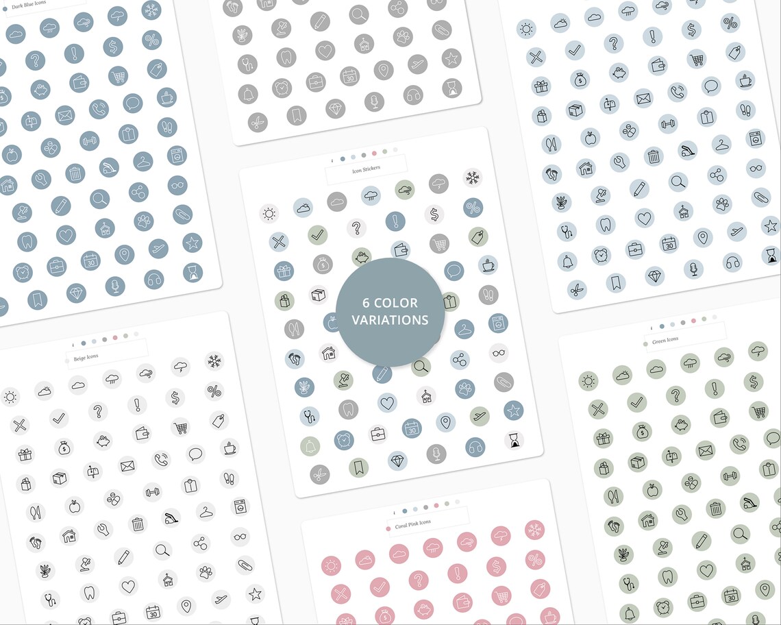 Digital Stickers Icon Pack for Goodnotes Digital Icon | Etsy