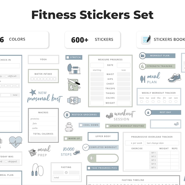 Fitness Stickers - Etsy