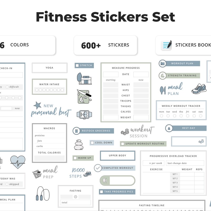 Fitness Stickers - Etsy