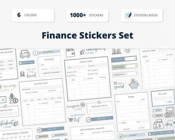 Digital Stickers Budget Stickers for Financial Planner | Etsy