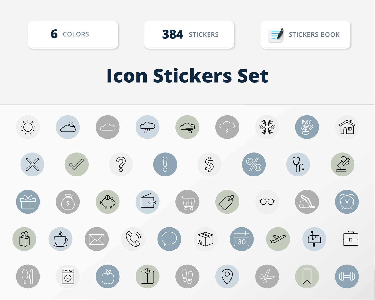 Digital Stickers Icon Pack for Goodnotes Digital Icon | Etsy