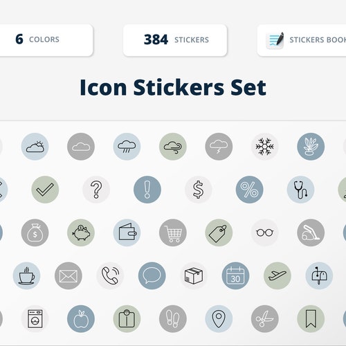 Digital Stickers Icon Pack for Goodnotes Digital Icon | Etsy