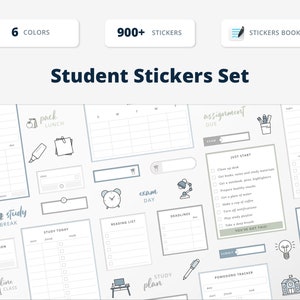 Digital Stickers Student Stickers Pack for Goodnotes | Etsy Hong Kong