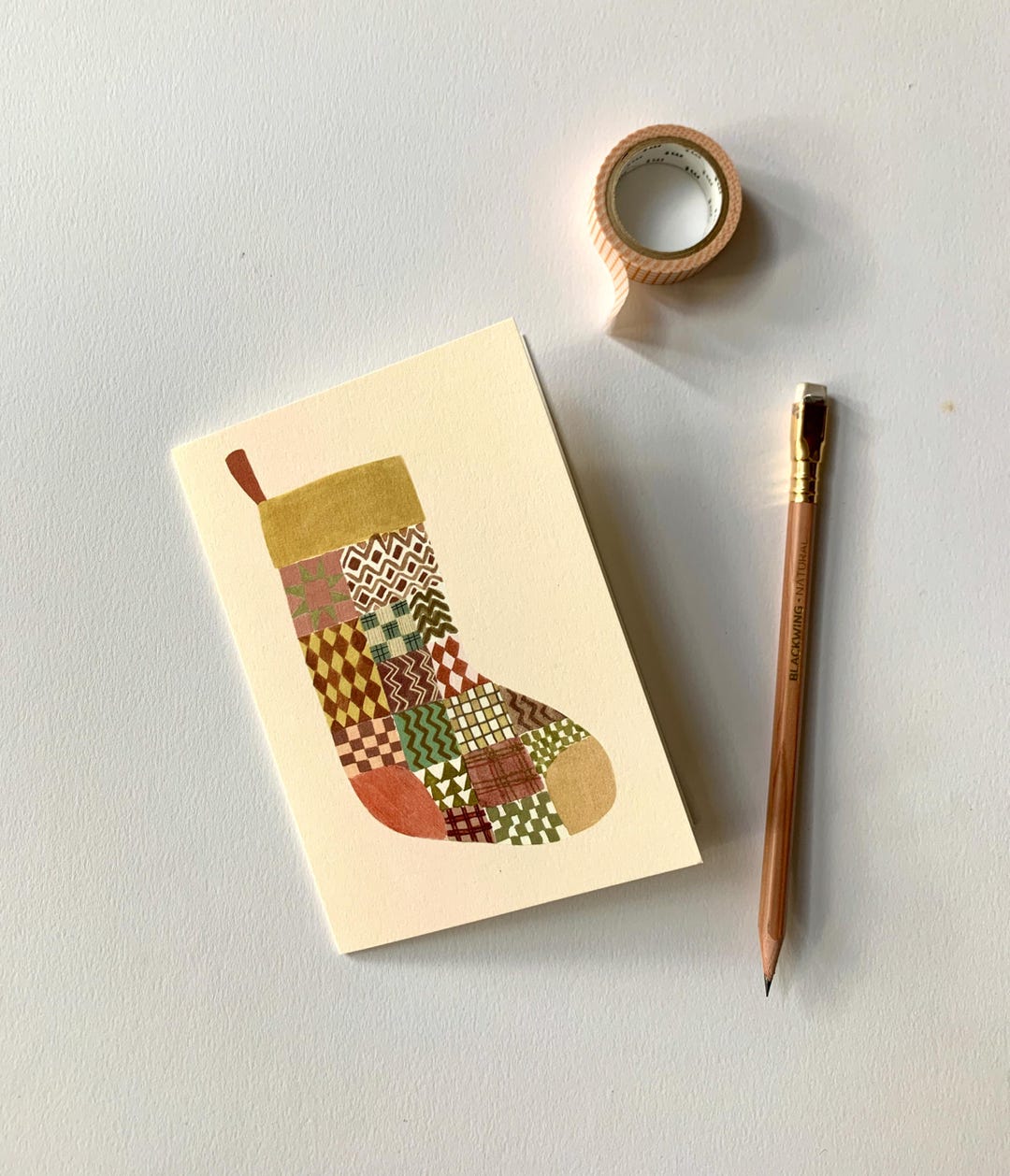Christmas Stocking - Personalised Greeting Card - Etsy