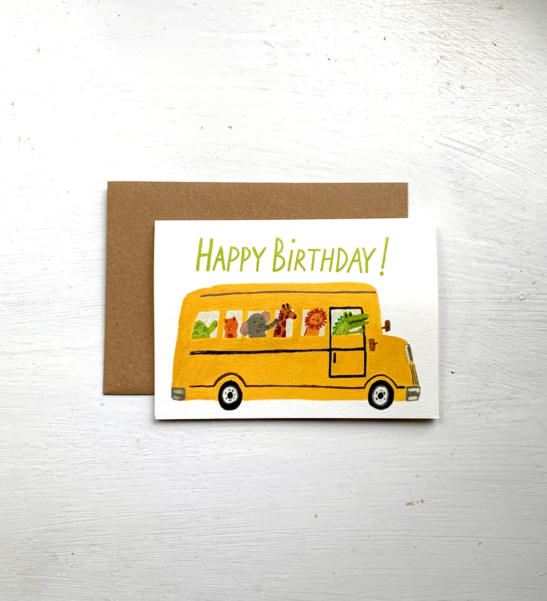 Happy Birthday Bus! - Greeting Card - Etsy