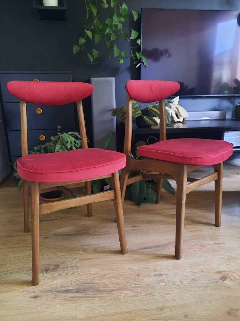 Vintage Polish Mid-century Chair Type 200-190 Designed in - Etsy