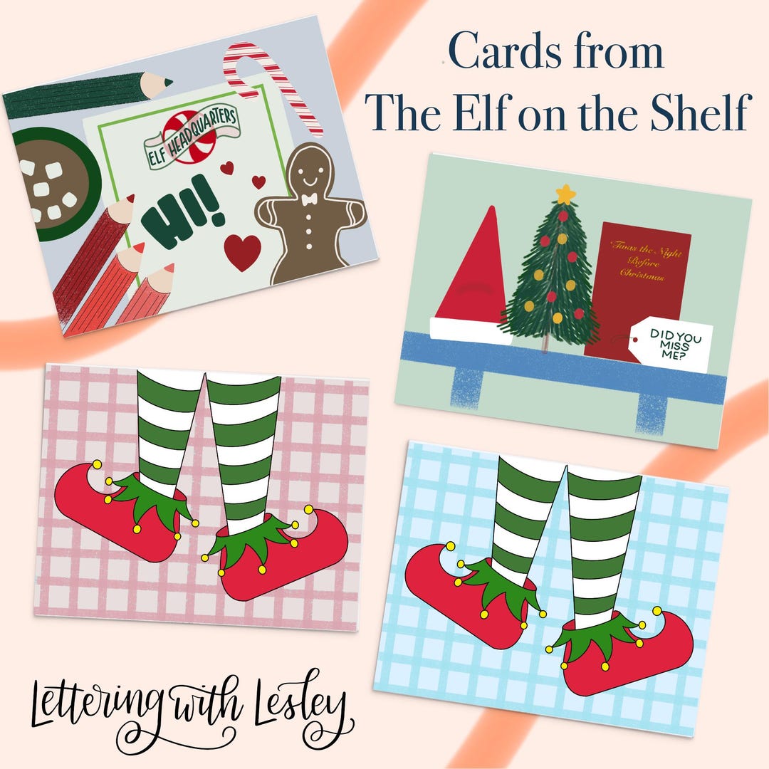 Cards From the Elf on the Shelf - Etsy