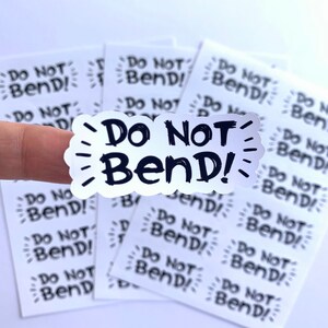 Hand Lettering Do Not Bend Stickers, Fragile Packaging, Packaging ...