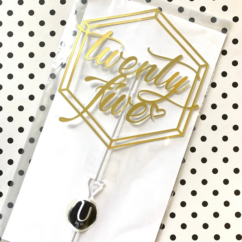 Twenty Five Cake Topper Perfect for a Black and White Party - Etsy UK