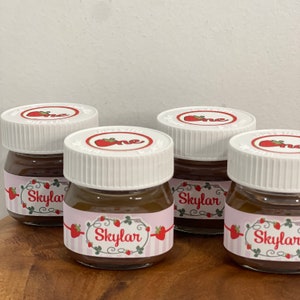 Mini Nutella Labels | Strawberry Party | Nutella Labels | Berry First ...