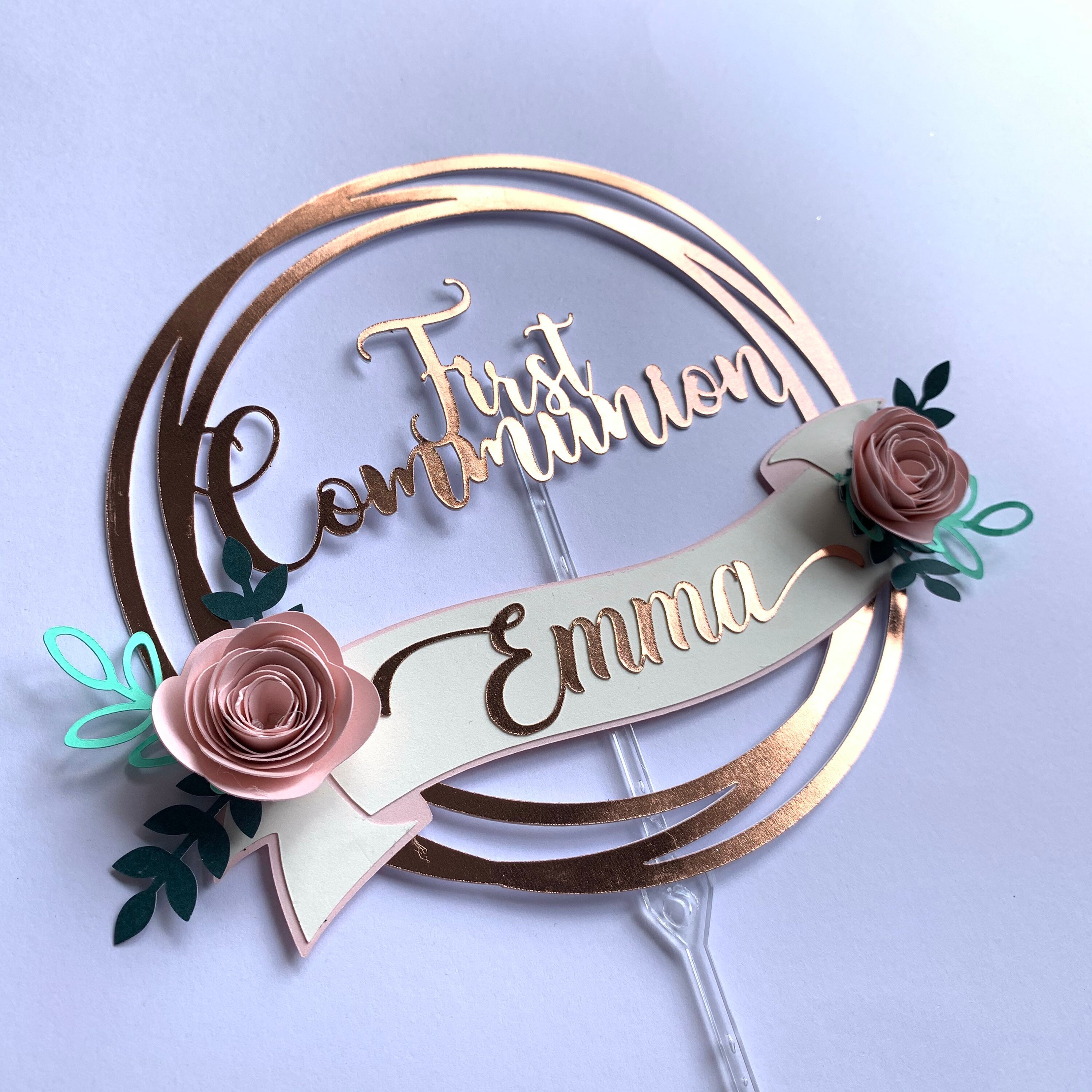 Personalized Welcome Home Cake Topper: Metallic Cardstock With Paper ...