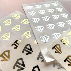 Real Foil Round Stickers, Personalized Round Labels, Perfect for ...