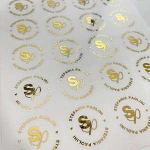 Real Foil Round Stickers Personalized Round Labels Perfect - Etsy